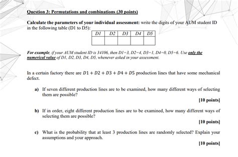 Solved Question Permutations And Combinations Points Chegg