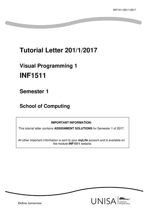 semester 1 2017 tutorial 201 inf1511 201 1 tutorial letter 201 1