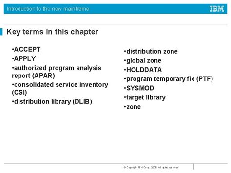 Introduction To The New Mainframe Zos Basics Chapter