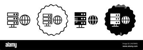 Web Server Icon Logo Sign Vector Outline In Black And White Color Stock Vector Image And Art Alamy