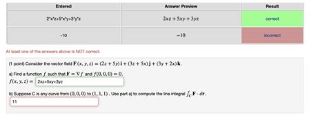 Solved Note For The Vector Field Vectors Are Shown With A
