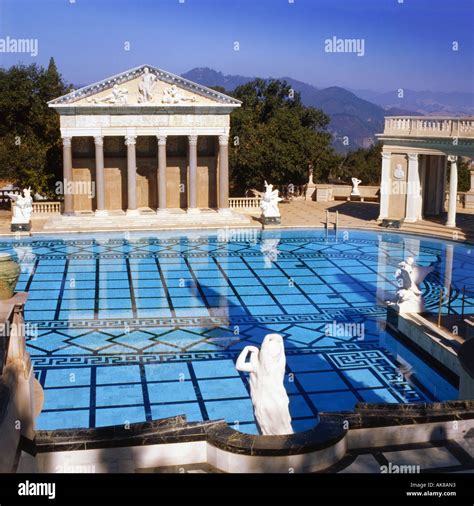 The Neptune Pool At Hearst Castle Near San Simeon California Usa Stock
