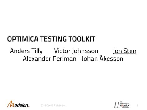 optimica testing toolkit ppt