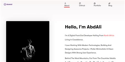 Github Abdalidahirgatsby Portfolio Creative Personal And Portfolio Template Based On Gatsby