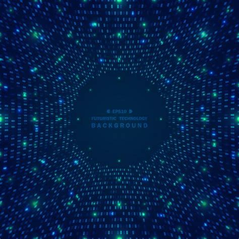 Abstract Big Data Of Blue Square Pattern Grid Futuristic Digital Background Vector Art