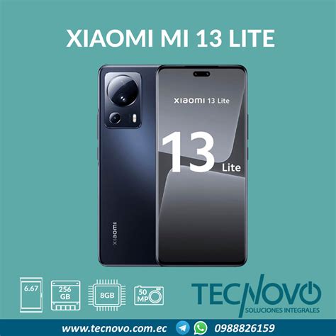 Celular Xiaomi Mi13 Lite 8gb256gb Tecnovo Soluciones Integrales