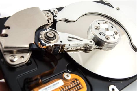 Open Hard Drive Stock Image Image Of Compartment Computer