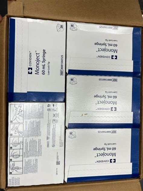 New Covidien 8881560125 Monoject Syringe W Luer Lok Tip 60 Ml Box Of