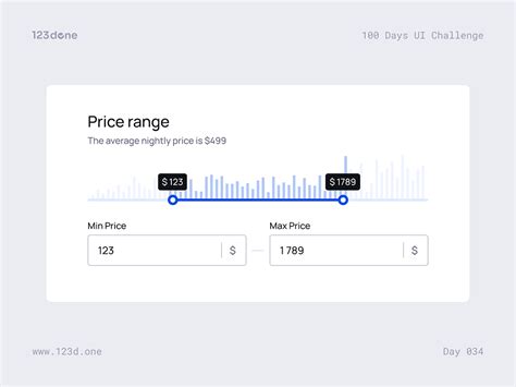 Day 034 — Price Range 100 Days Ui Challenge By Dima Groshev 123done On Dribbble