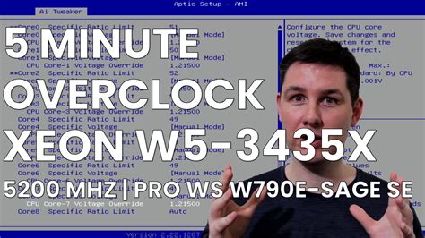 5 Minute Overclock Intel Xeon W5 3435x To 5200 Mhz 5 Minute Overclock