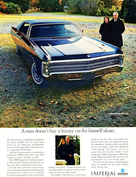 1969 Chrysler Imperial Lebaron The Incomparable 1970 Imperial By