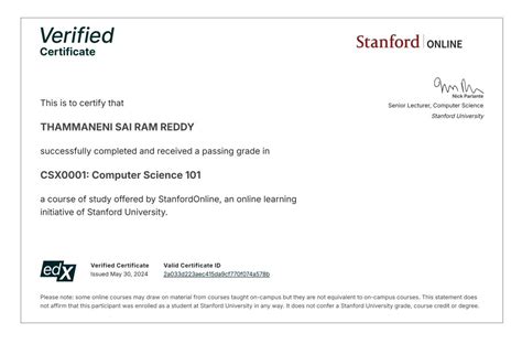 Computerscience Stanfordonline Techskills Neverstoplearning Sai