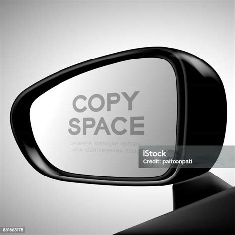 모형 날개 거울 자동차 보기에서 그림 블랙 컬러 그라데이션 배경 복사 공간에 고립 된 내부 각도에 대한 스톡 벡터 아트 및 기타 이미지 각도 거울 곡선 Istock