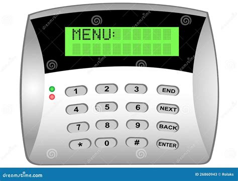 The Panel Of The Security Alarm System Stock Vector Illustration Of