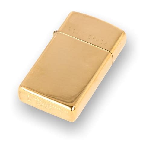 1654 Slim Solid Brass Zippo Lighter