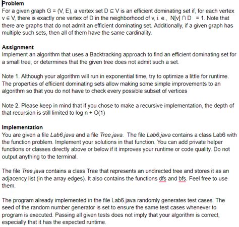 Problem For A Given Graph G V E A Vertex Set