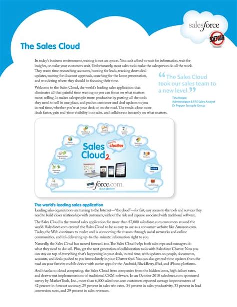 Sales Cloud Data Sheet Pdf