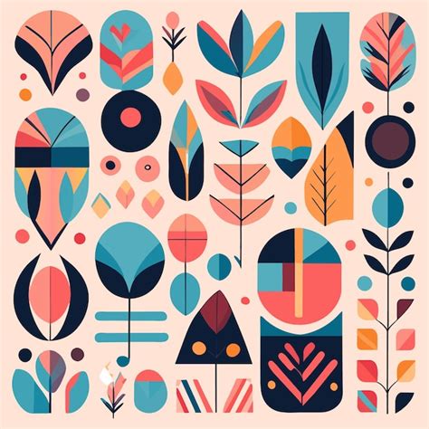 Premium Vector Abstract Flat Icon Set Handdrawn Vector Illustration