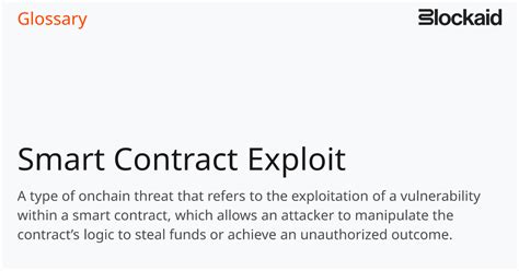 Smart Contract Exploit Web3 Glossary