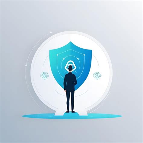 Cybersecurity Concept With Virtual Screen For Secure Internet Access And Data Protection