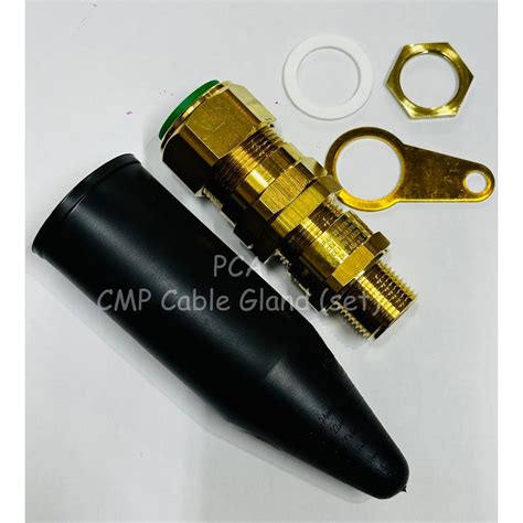 Cmp E1fw Exd Exe Cable Gland C W Locknut Earth Tag Nylon Washer And Pvc Shroud Set Shopee