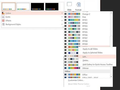 How To Customize PowerPoint Color Palette Slideson