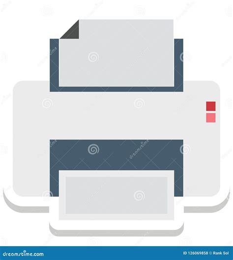 Printer Facsimile Isolated Vector Icon Editable Stock Vector Illustration Of Machine