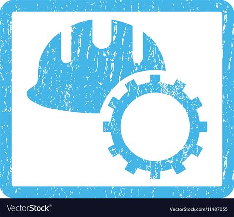 Development Hardhat Icon Rubber Stamp Royalty Free Vector