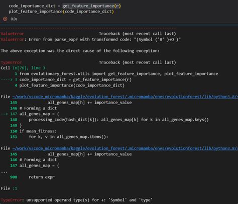 get feature importance failing when there are more features likely