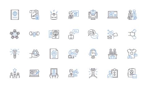 Vetores De Coleção De Ícones De Linha Do Web Developer Html Css