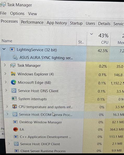 Aura Sync Hogging CPU R ASUSROG