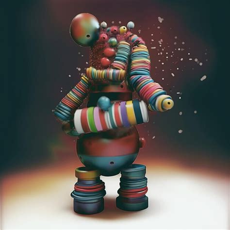 Premium Ai Image A Colorful Picture Of A Robot With Many Different