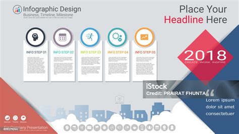 비즈니스 인포 그래픽 타임 라인 이정표 또는로 지도 5 옵션 전략적 계획 회사 값을 정의 하는 사실과 통계를 더 재미 있게 만들기 위해 프로젝트 관리에서 예약에 사용할 0