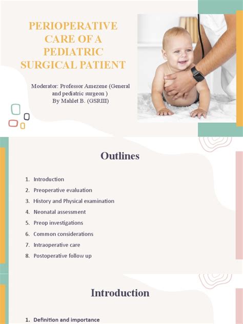 Perioperative Care Of A Pediatric Surgical Patient Pdf Surgery Vaccines