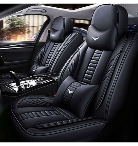 쉐보레 콜로라도 2004 2023에 맞는 범용 핏 자동차 시트 커버 풀 세트 Pu 가죽 자동차 내부 세트 티몬