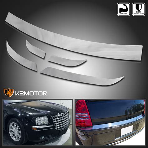 Fits 2005 2010 Chrysler 300 Frontrear Chrome Bumper Trims Set Left