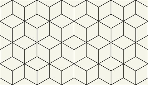 Cube Hexagon Pattern Background Seamless Geometric Pattern Vector Tile Line Wallpaper Cubic