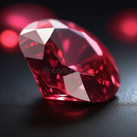 Close Up Of Ruby Isolated On A Dark Background Stock Illustration Illustration Of White