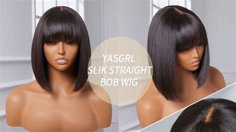 Affordable Silk Straight Bob Wig With Bangs Yasgrl Hair Youtube