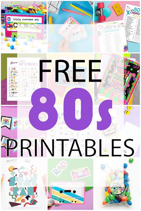 Printable 80s Stickers Clear Sticker Paper Printable T Cards