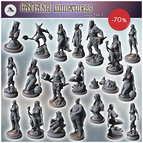 Fichier 3d Pack De Figurines Fantastiques No 1 Nsfw Sexy Medieval