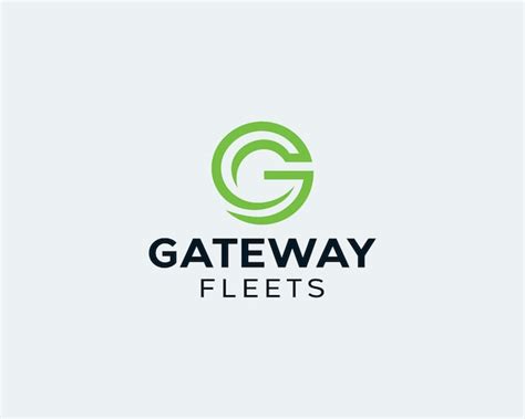 녹색과 파란색의 게이트웨이 플릿 로고 프리미엄 벡터