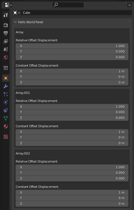 python import array offset slider into custum gui blender stack