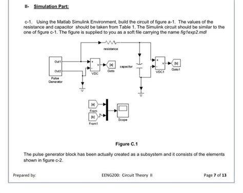 C 1 Using The Matlab Simulink Environment Build The