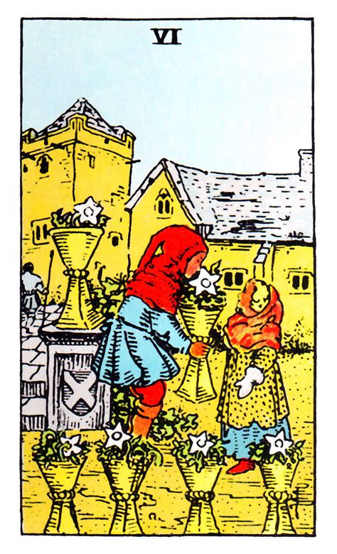 Six Of Cups ~ Rider Waite Rider Waite Tarot Cups Tarot Tarot Card