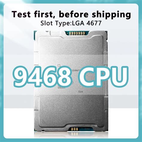 Xeon CPU Max Series 9468 CPU 2 1GHz 105MB 350W 48 Cores 96 Threads Processor LGA4677