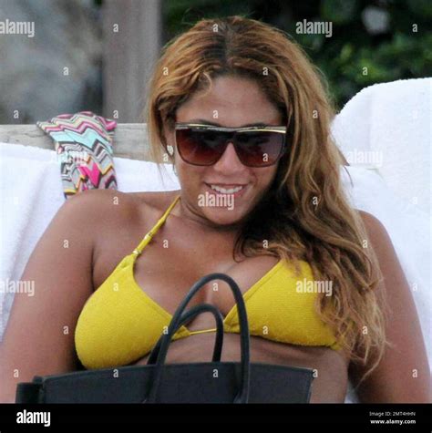 Reality Tv Star Nene Leakes Blue Bathing Suit Cover From The Bravo