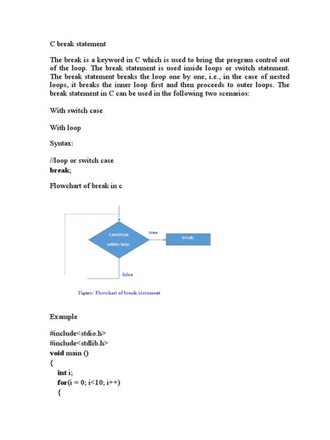 C Break Goto Continue Pdf