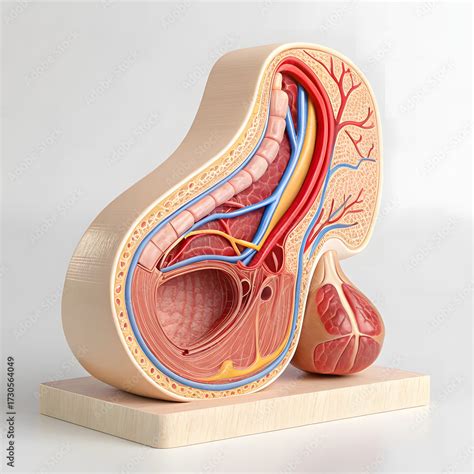 Foto Detailed Cutaway Anatomical Model Of The Male Genitalia