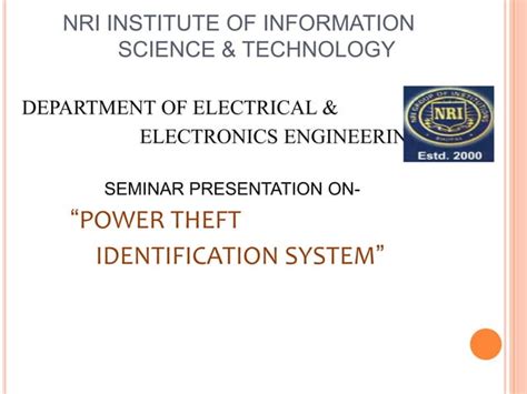 Presentation On Power Theft Identification System Pptx Internet Of Things Internet